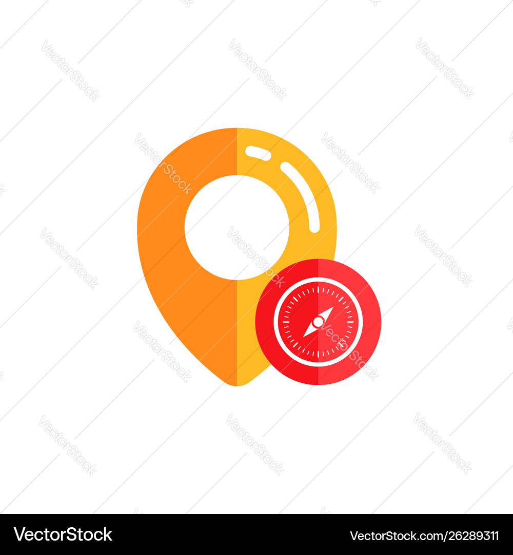 Compass pin icon design pin map sign symbol design