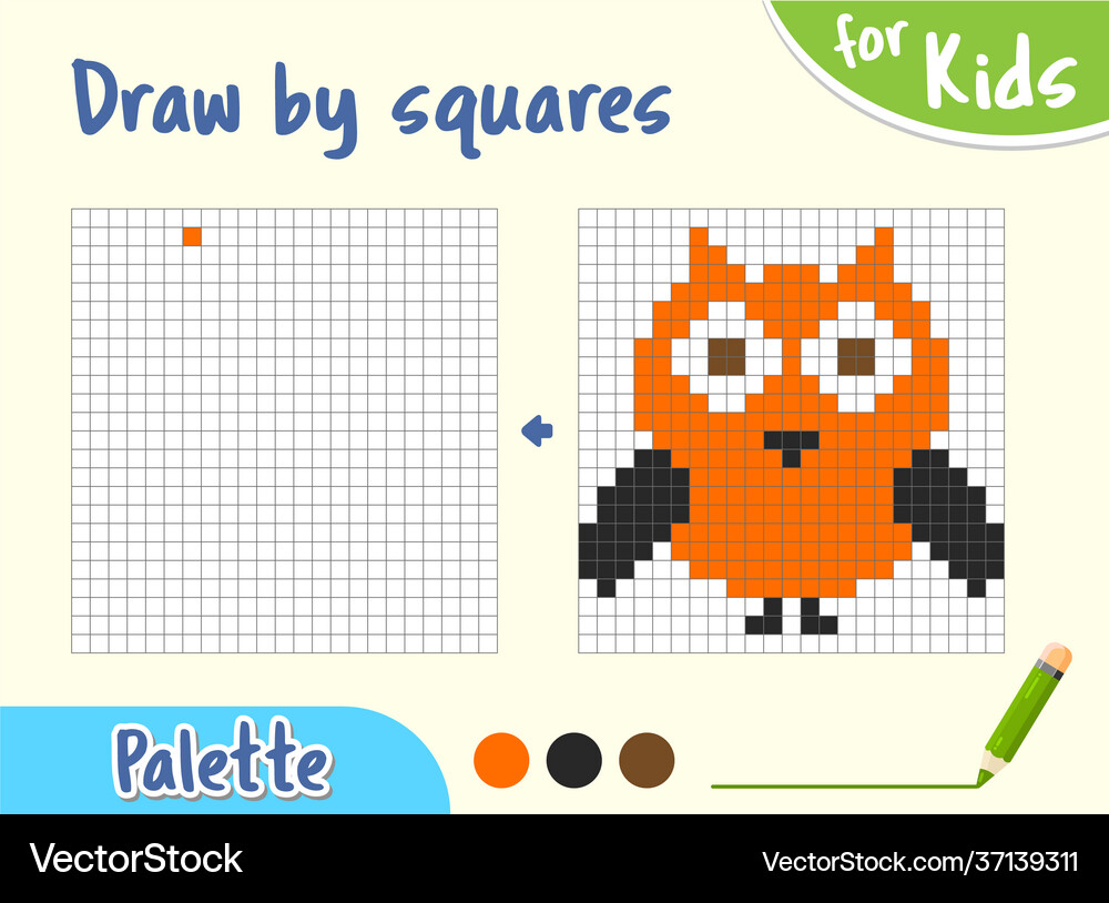 Copy picture game for small children draw an Vector Image