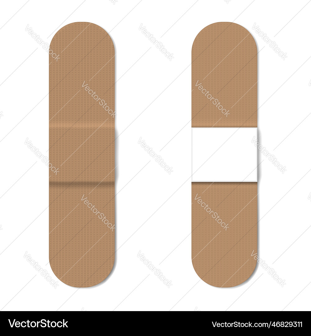 Flexible fabric adhesive plaster bandage first Vector Image