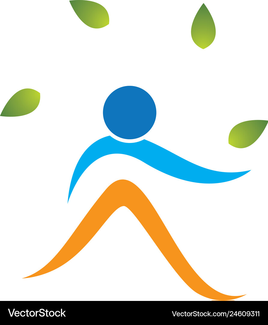 Human health symbol design Royalty Free Vector Image