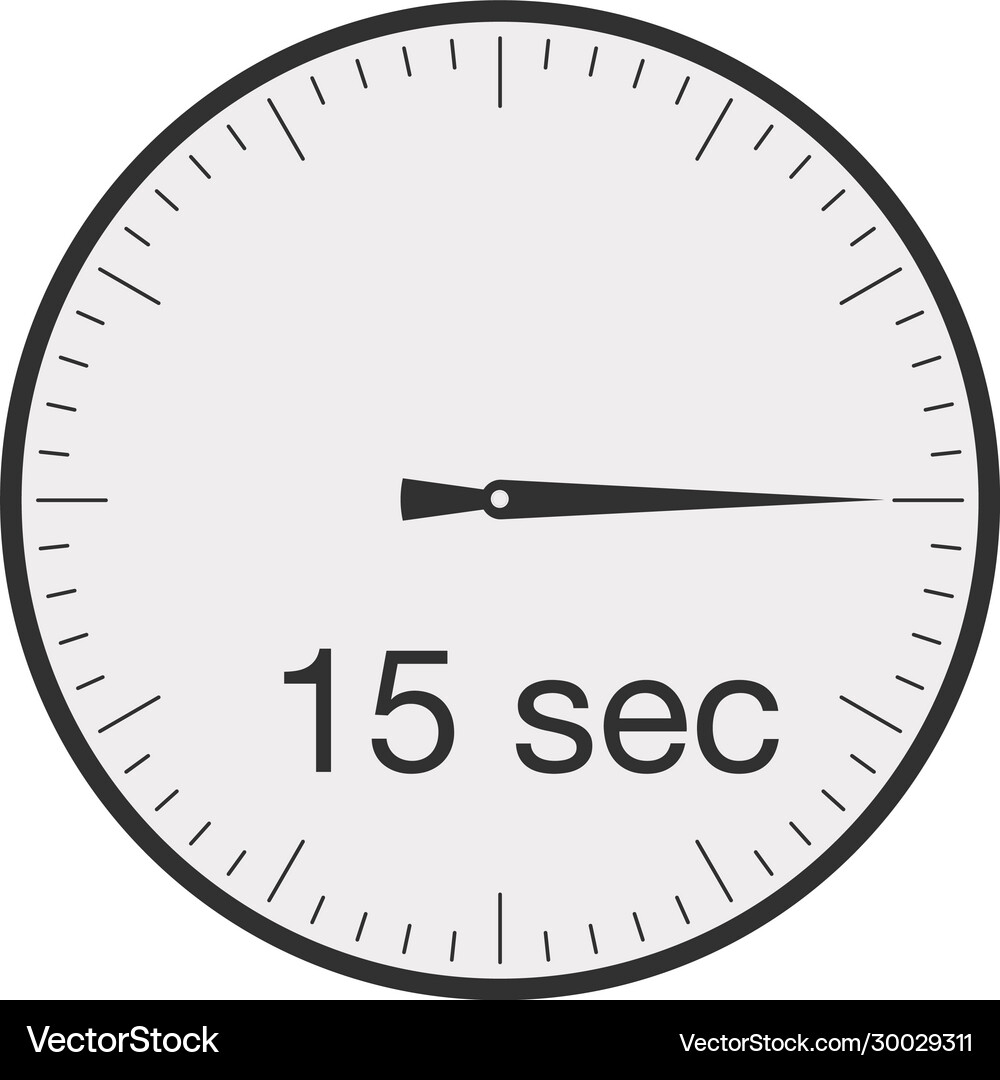 Simple 15 seconds or minutes timer stock Vector Image