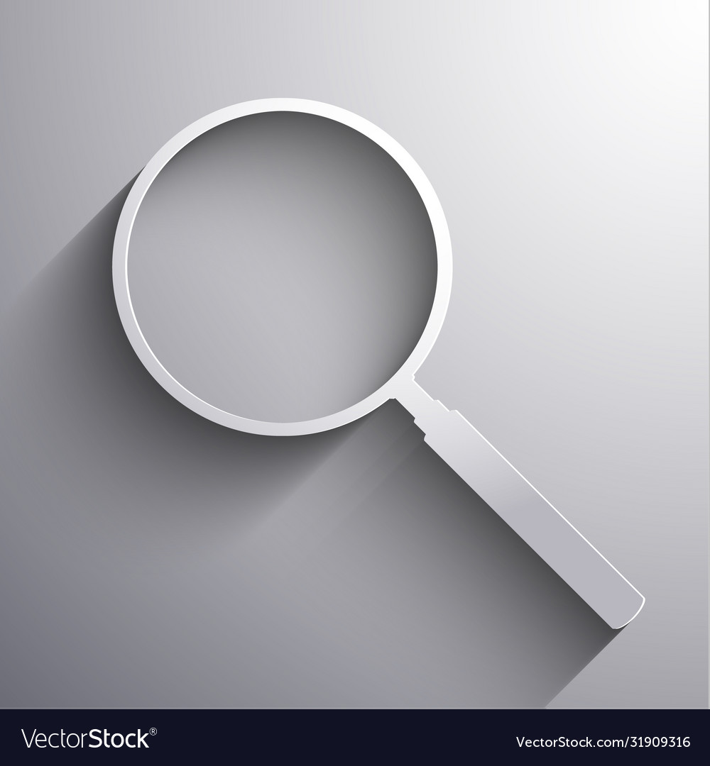 Abstract magnifying glass sign Royalty Free Vector Image