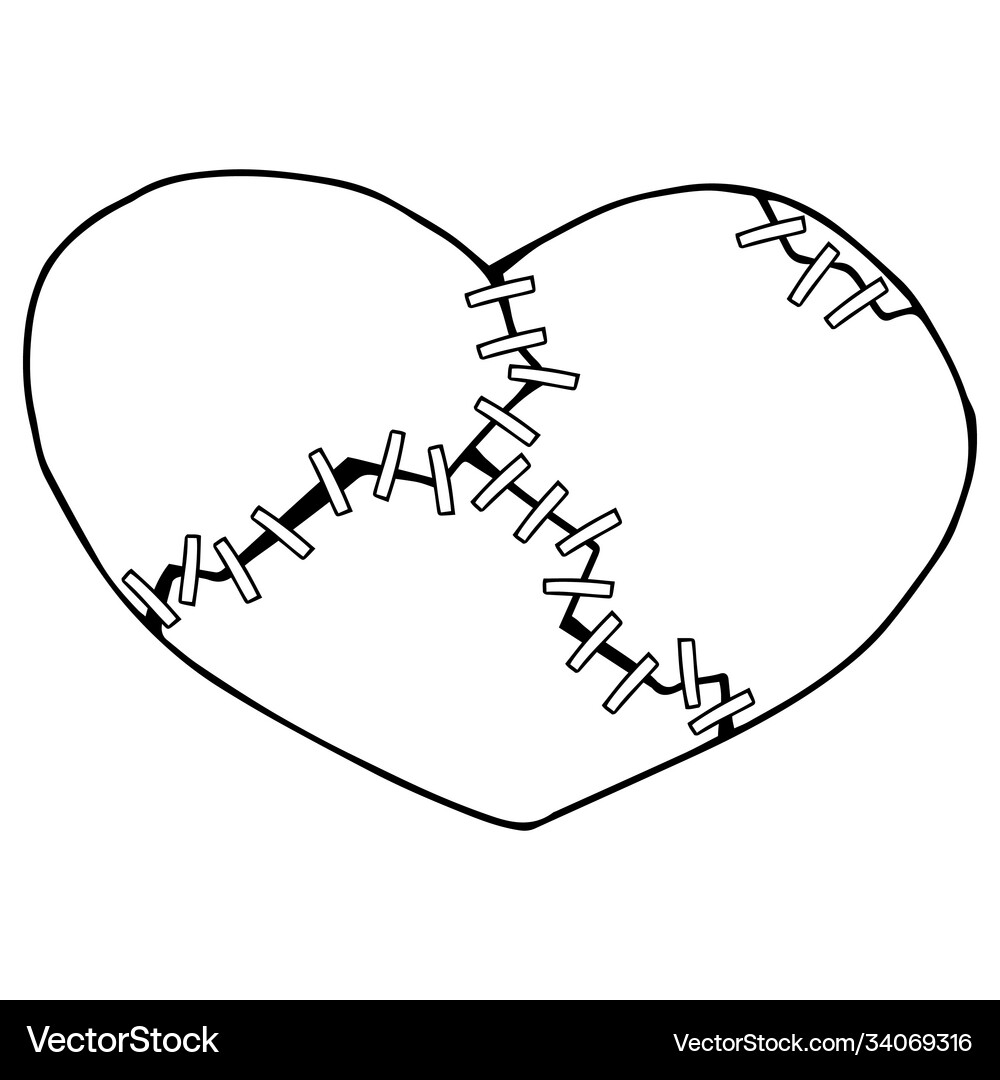 Broken heart two halves icon Royalty Free Vector Image