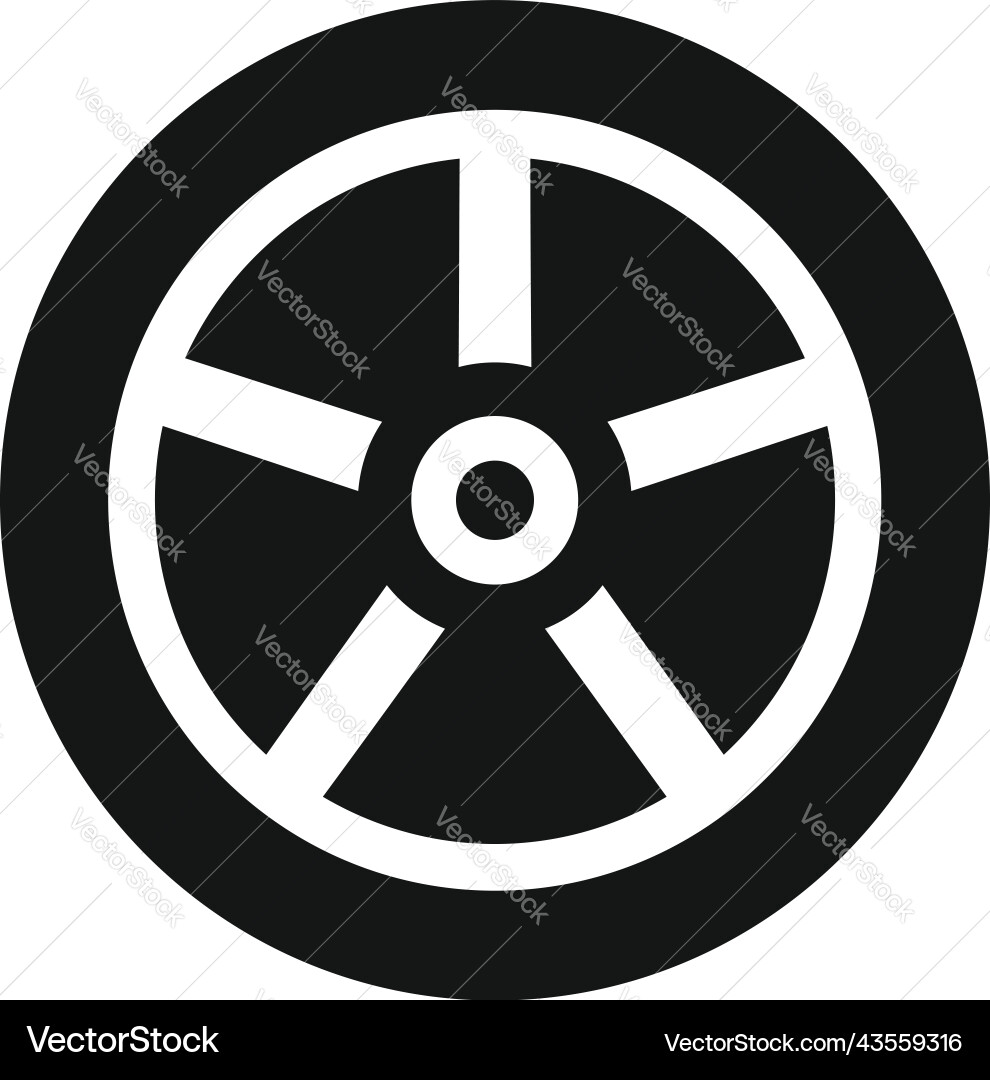 Car wheel icon simple spare part Royalty Free Vector Image