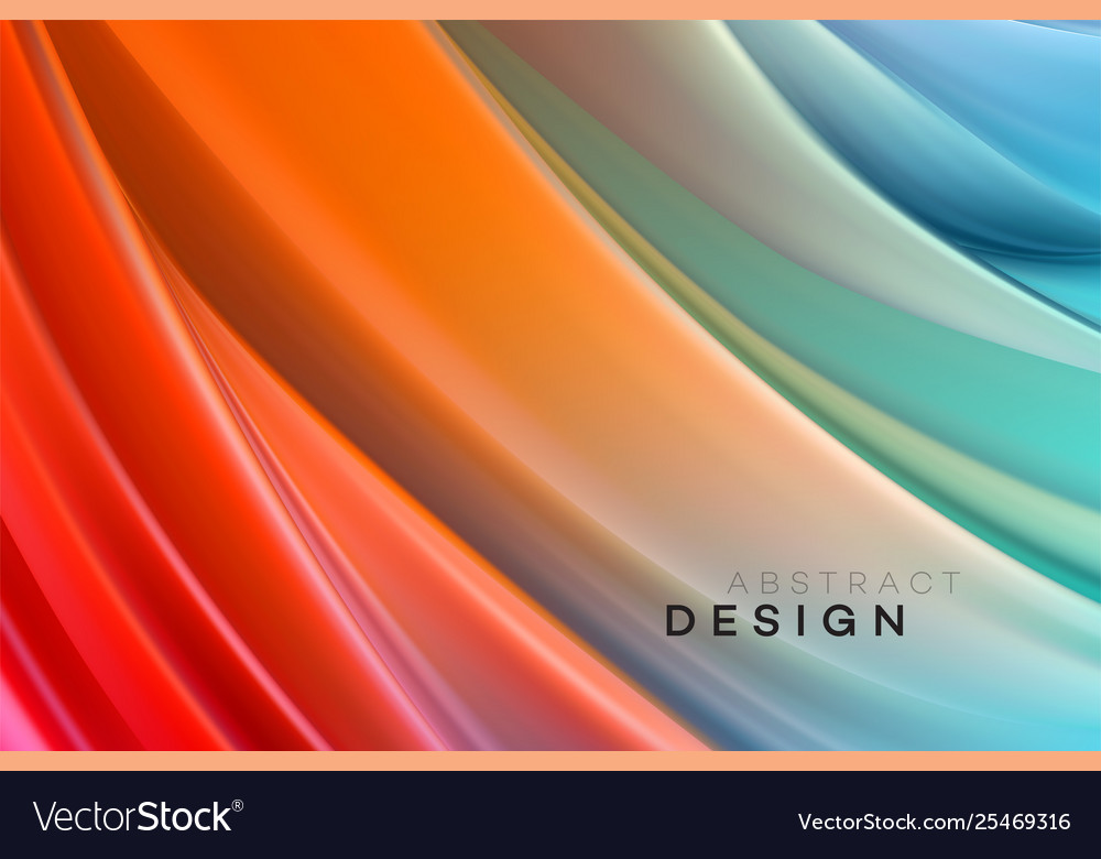 Color flow abstract shape poster design Royalty Free Vector