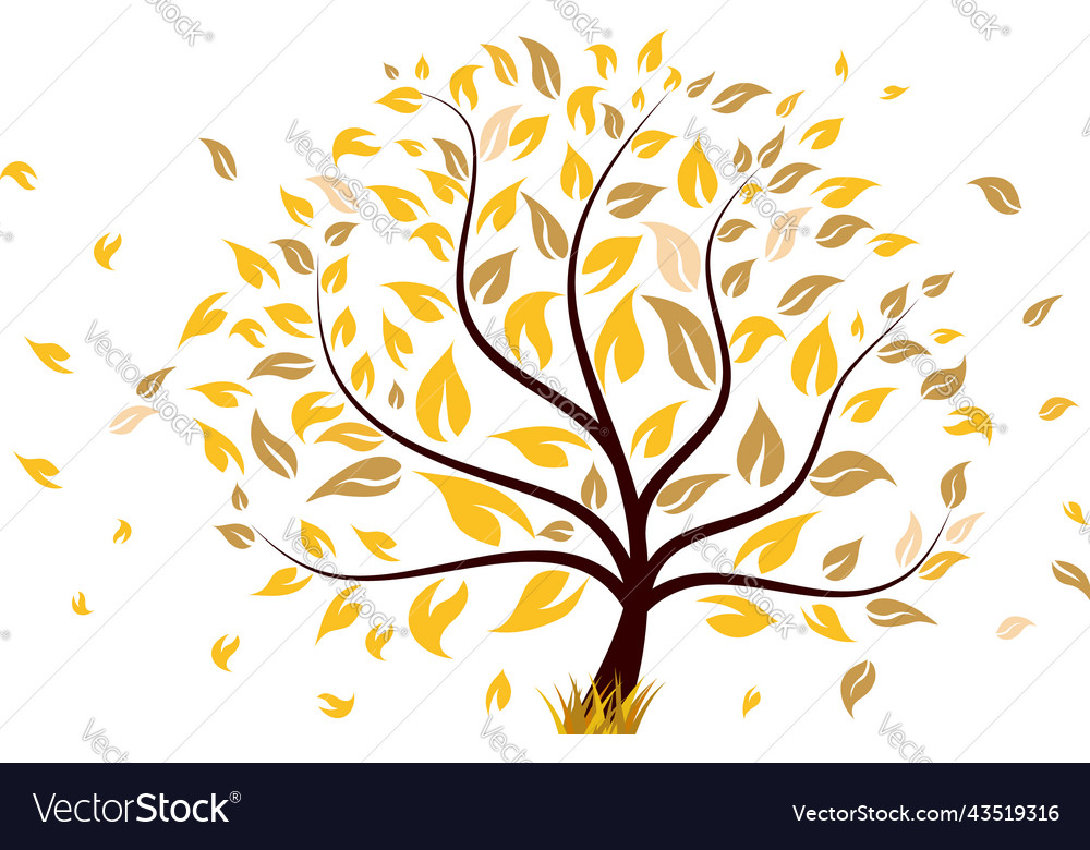 Fall tree Royalty Free Vector Image - VectorStock