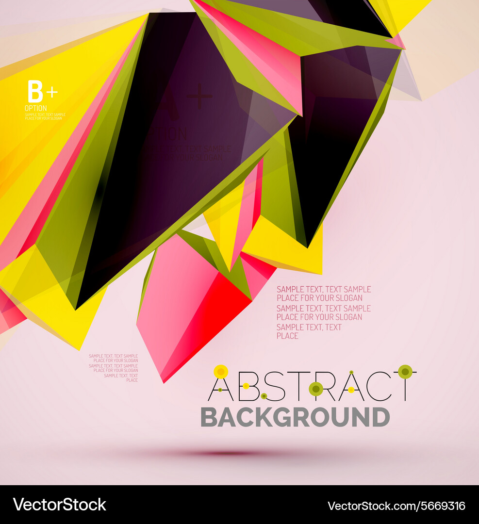 Geometric shapes in the air abstract Royalty Free Vector