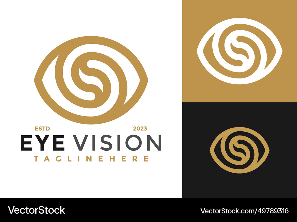 Letter s eye vision logo design symbol icon Vector Image