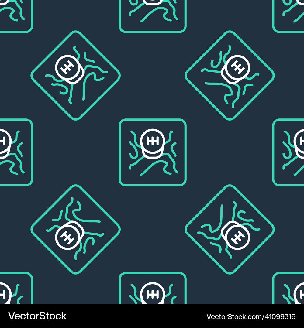 Line gear shifter icon isolated seamless pattern Vector Image