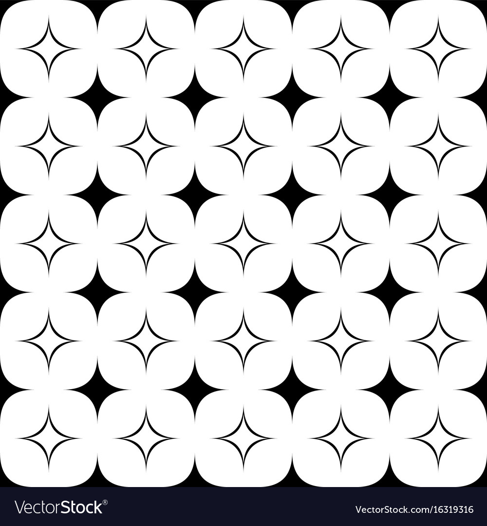 Monochrome seamless geometrical star pattern Vector Image