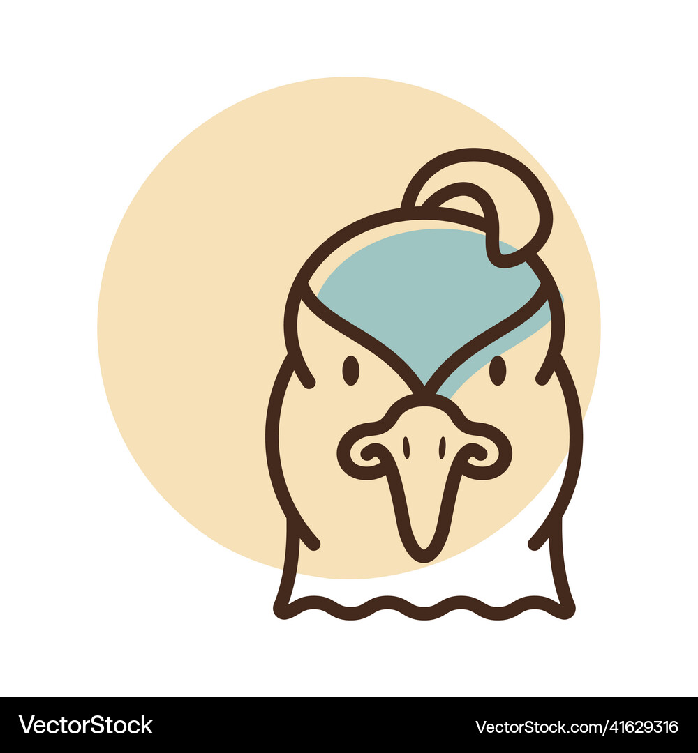 Quail icon animal head symbol Royalty Free Vector Image