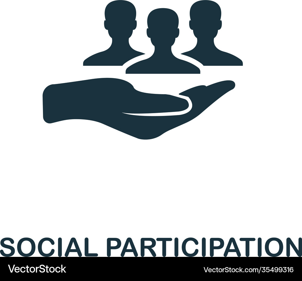 Social participation icon premium style design Vector Image