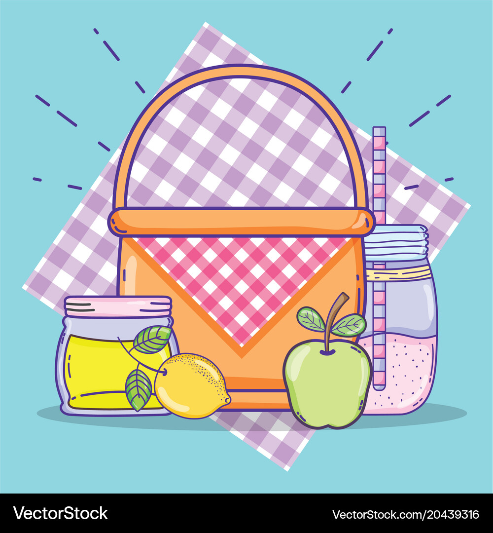 Summer food cartoons Royalty Free Vector Image