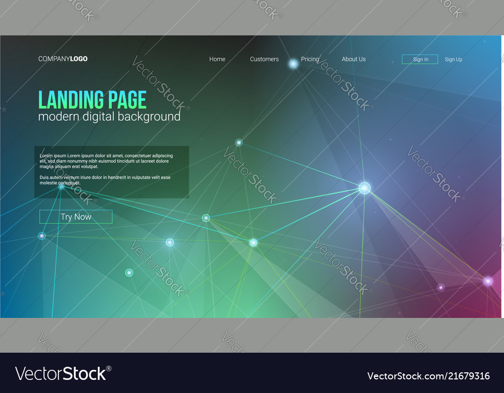 Template header with digital elements Royalty Free Vector