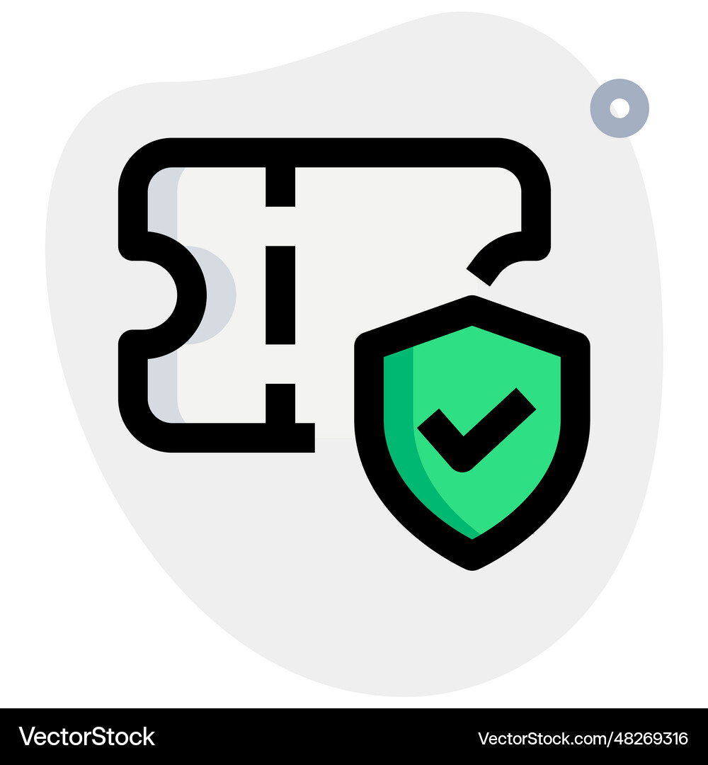 Vip ticket with full data encryption Royalty Free Vector