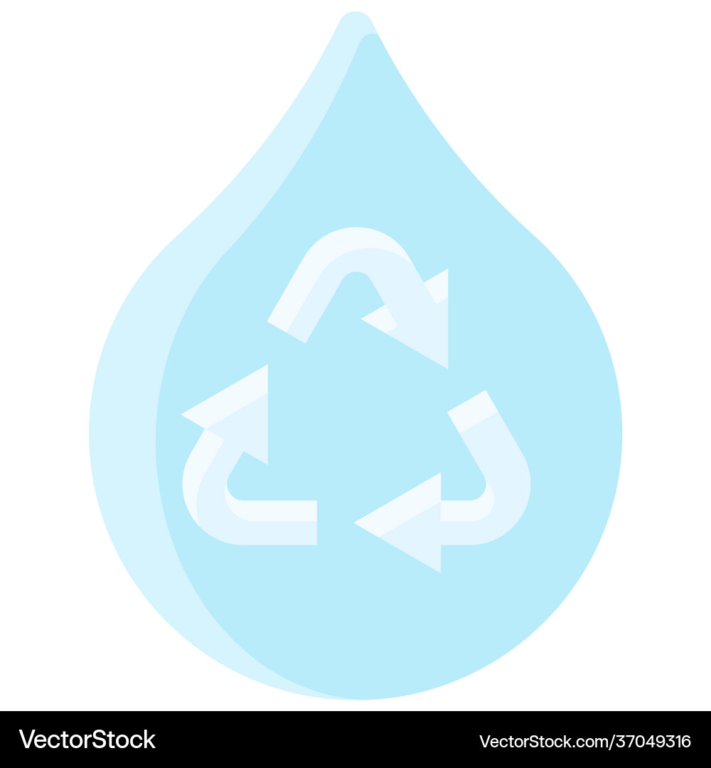 Water reclamation icon earth day related Vector Image