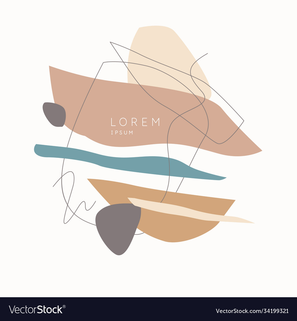 A composition with abstract elements in a popular Vector Image