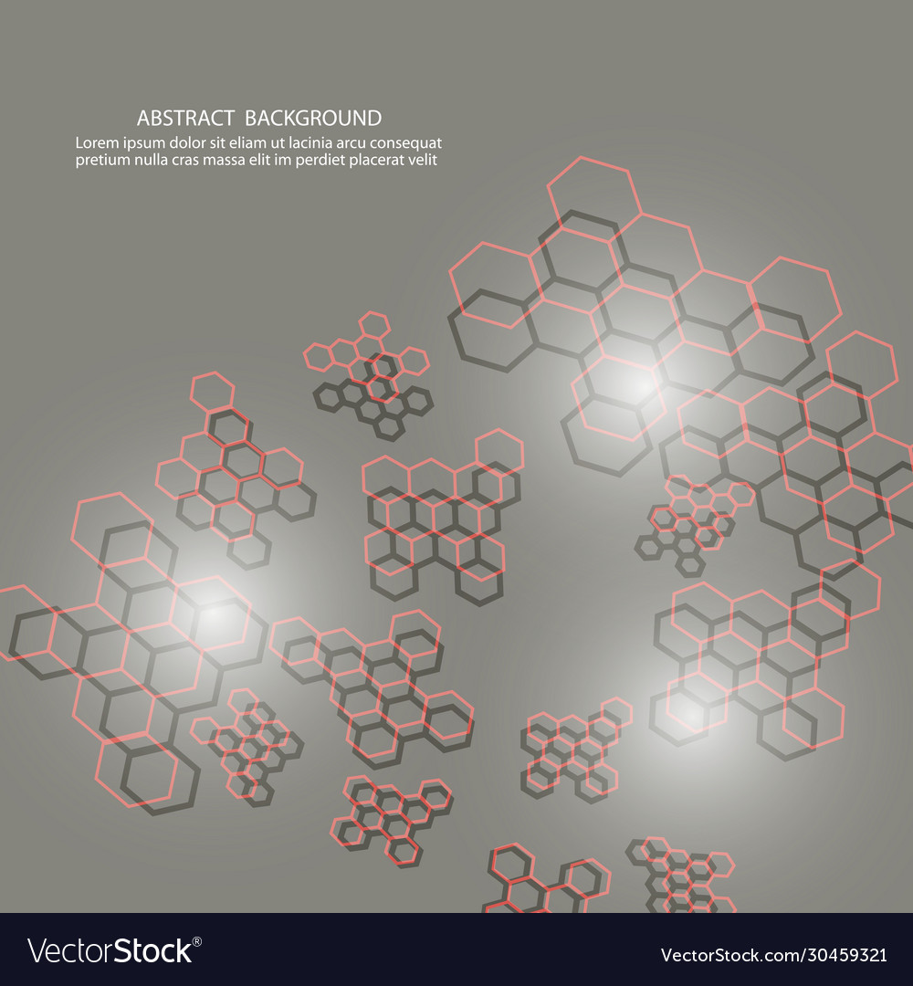 Abstract science background hexagon Royalty Free Vector