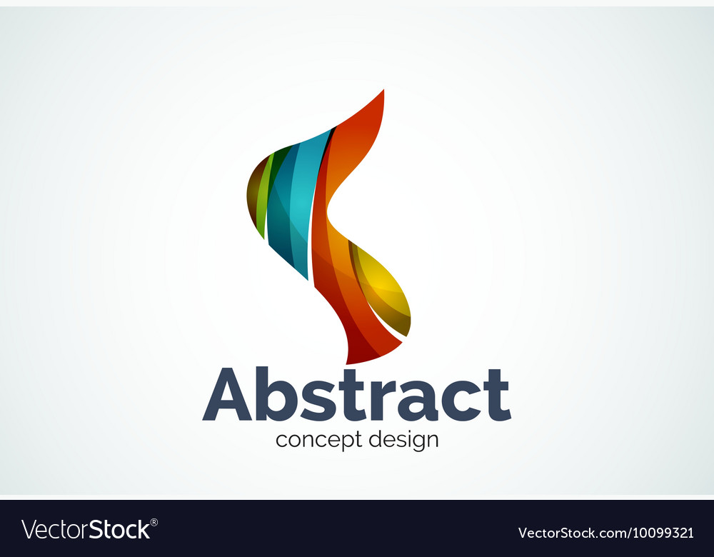 Abstract wave logo template smooth motion concept Vector Image