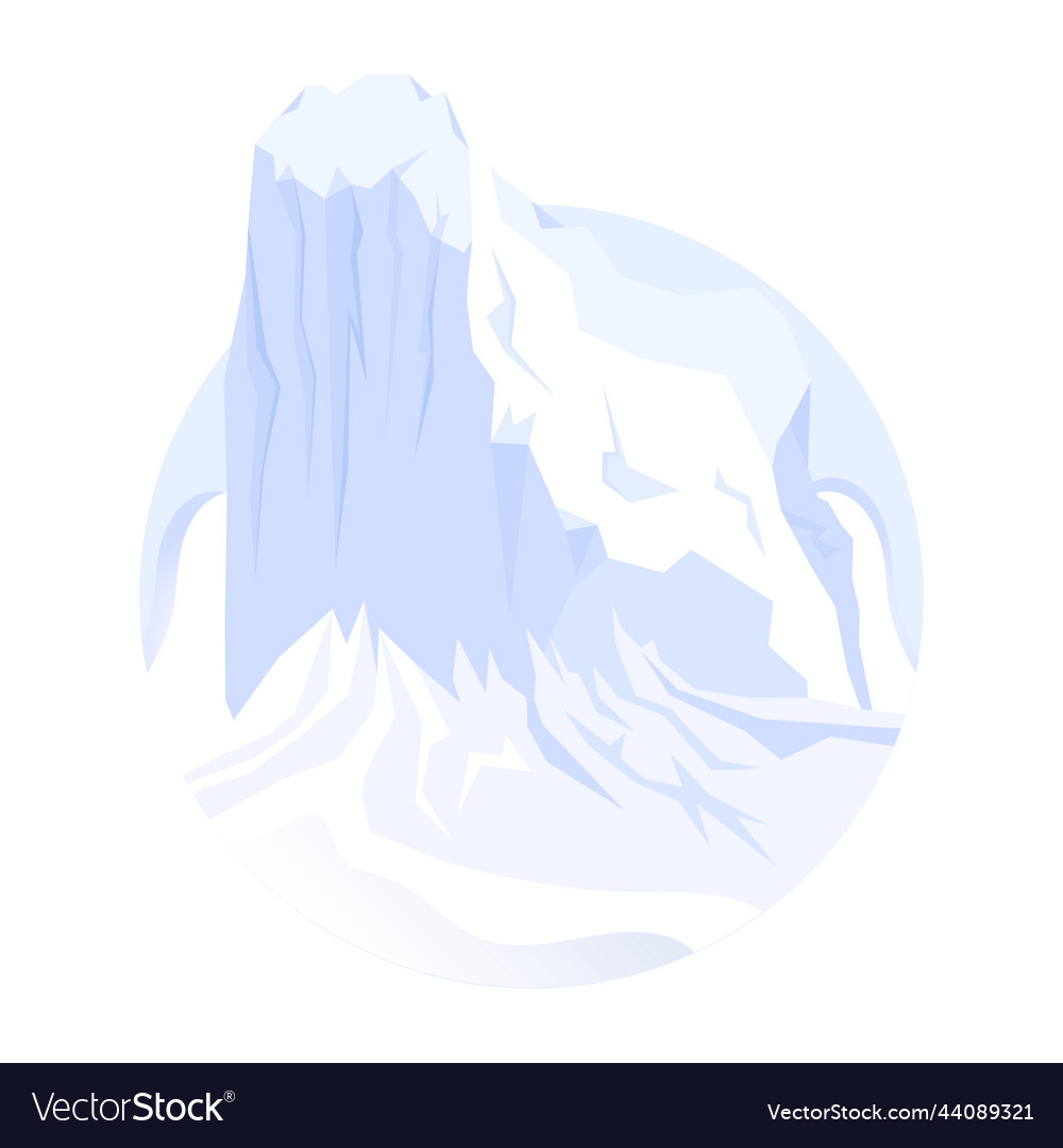 An iceberg flat modern Royalty Free Vector Image