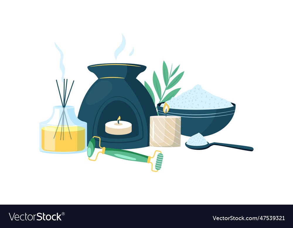Aromatherapy composition aroma oil and scented Vector Image