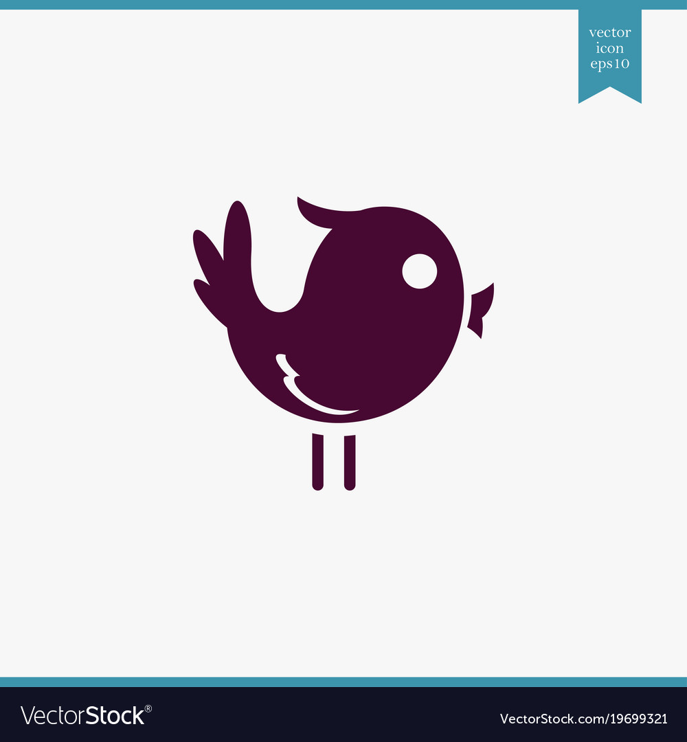 Bird icon simple Royalty Free Vector Image - VectorStock