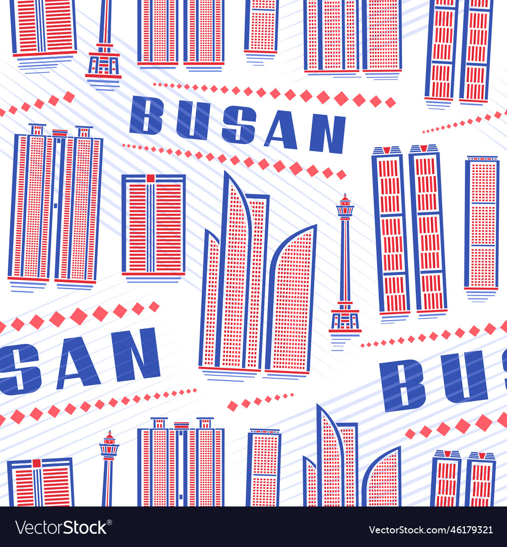 Busan seamless pattern Royalty Free Vector Image