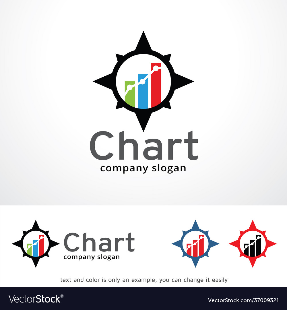 Chart logo template design Royalty Free Vector Image