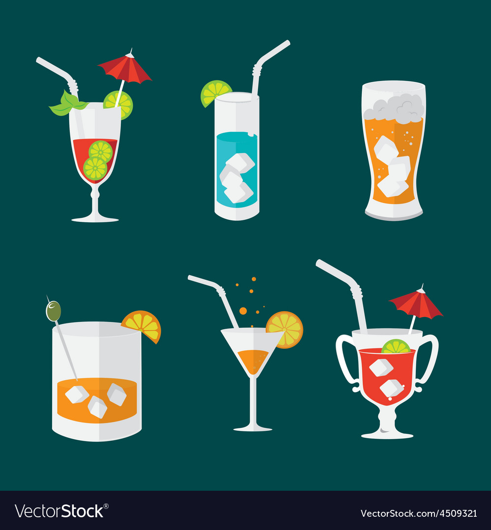 Cocktail design Royalty Free Vector Image - VectorStock