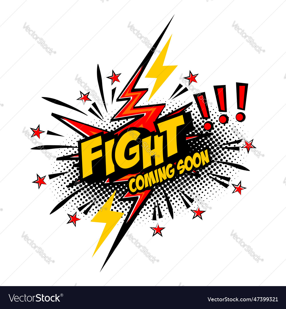 Comic fight vs speech bubble Royalty Free Vector Image