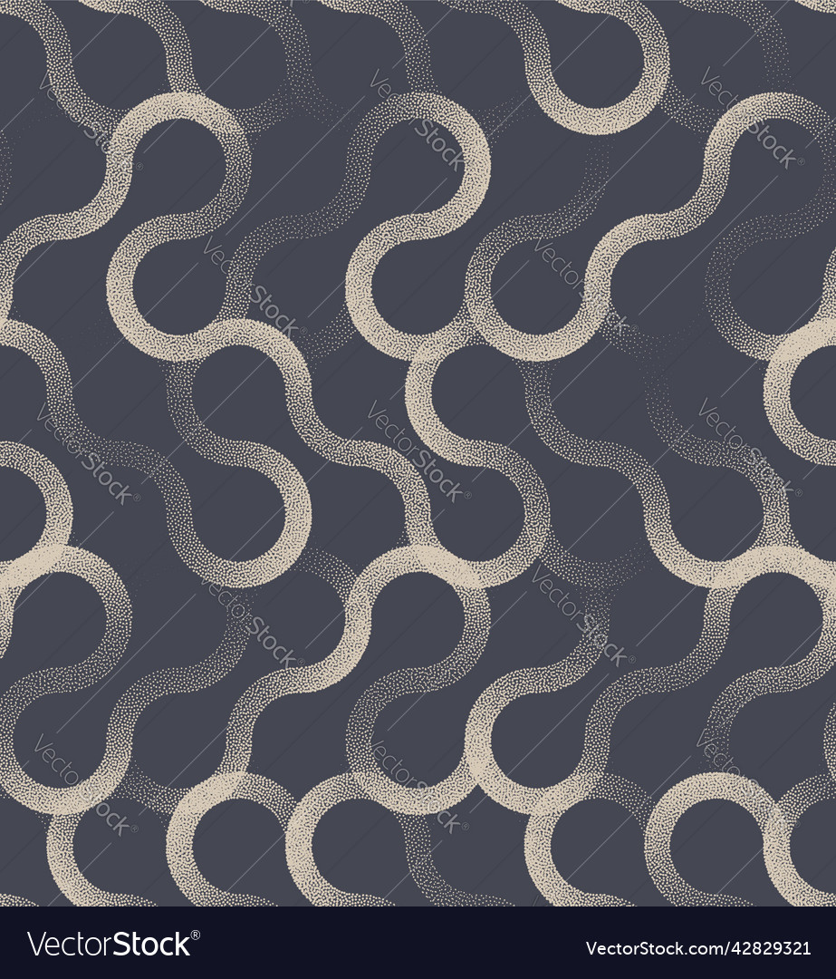 Curved intertwined rounded lines seamless pattern Vector Image