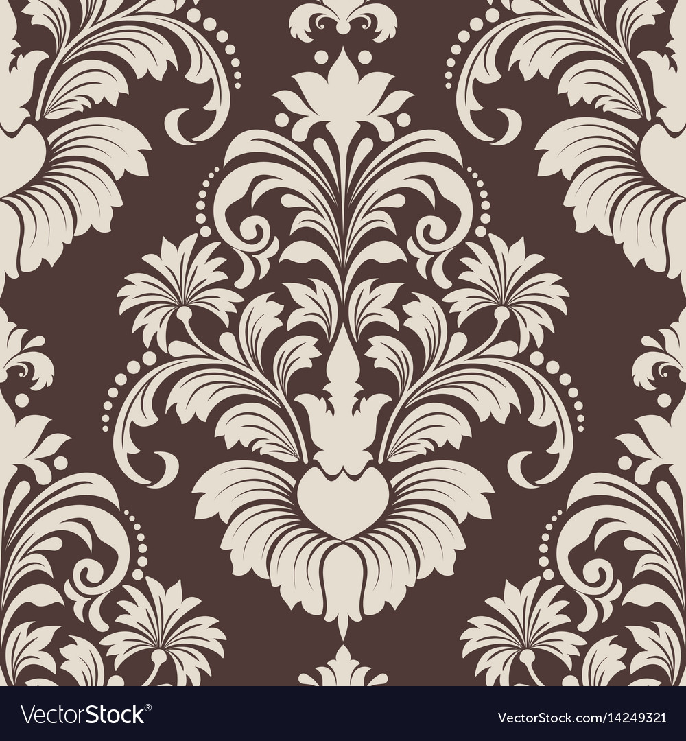 Damask seamless pattern element Royalty Free Vector Image