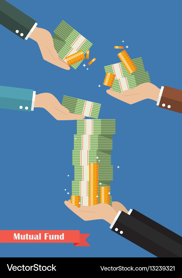 Fund manager holding cash money Royalty Free Vector Image