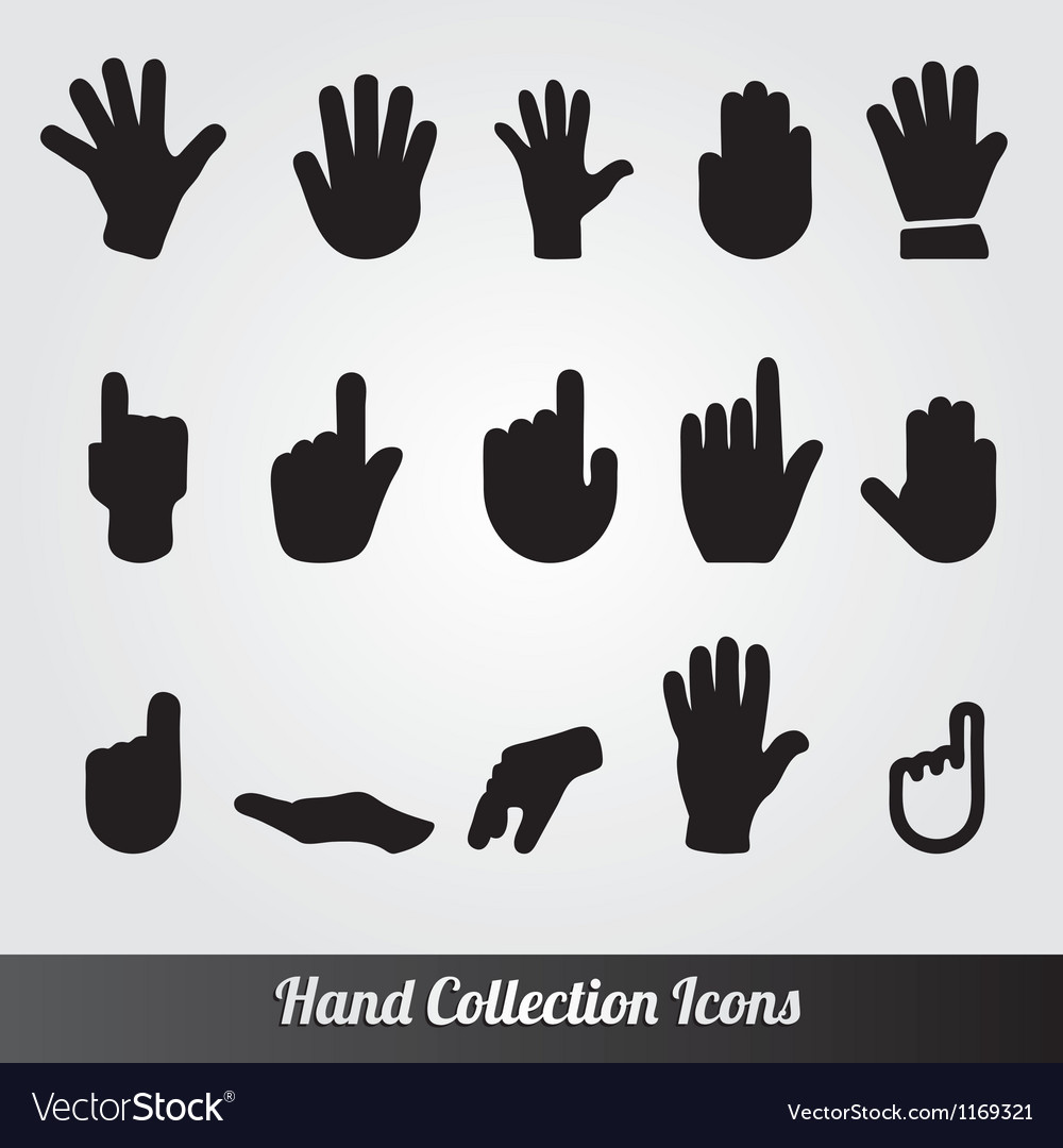 Hand icons Royalty Free Vector Image - VectorStock