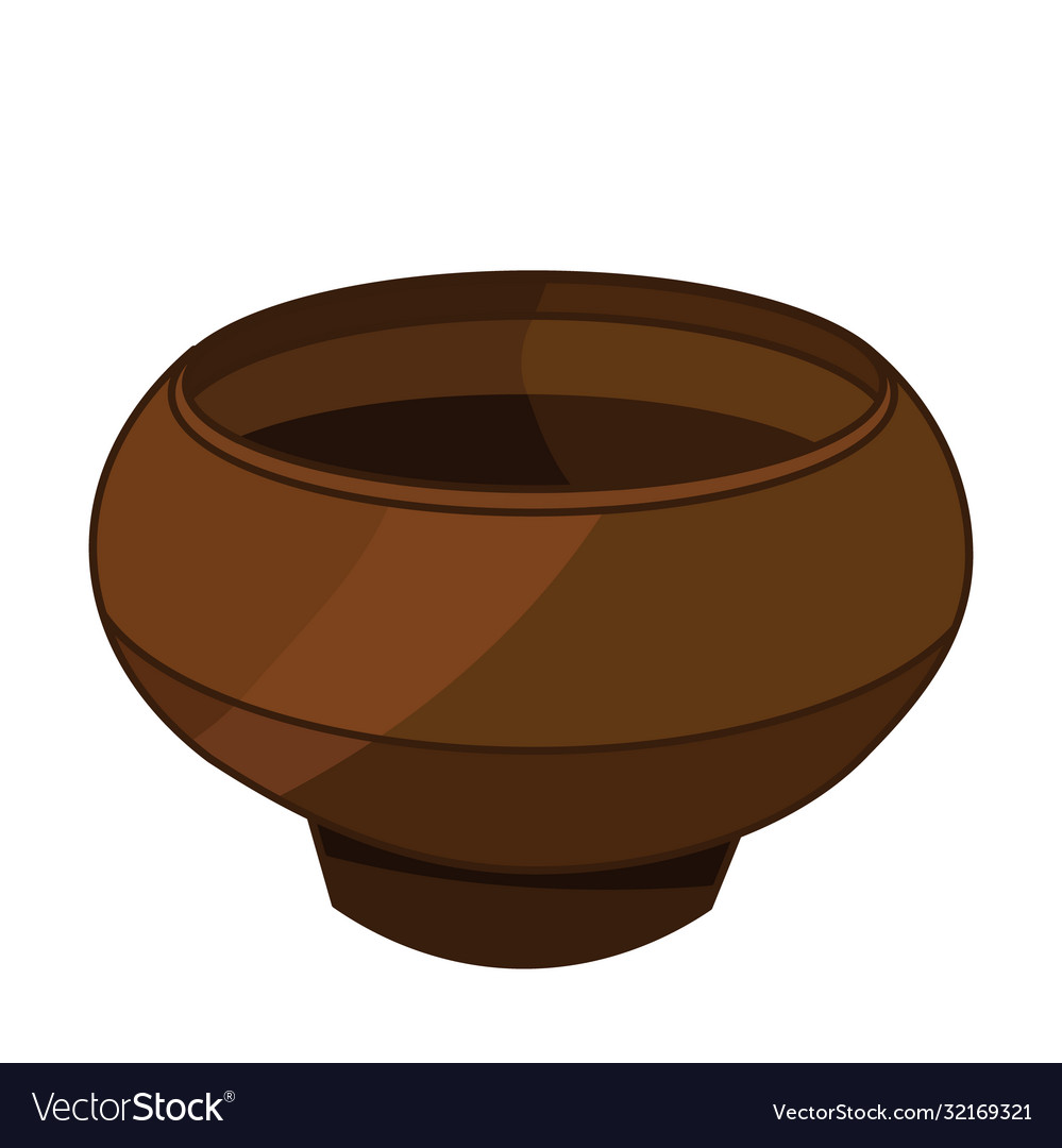 Isolated clay pot Royalty Free Vector Image - VectorStock