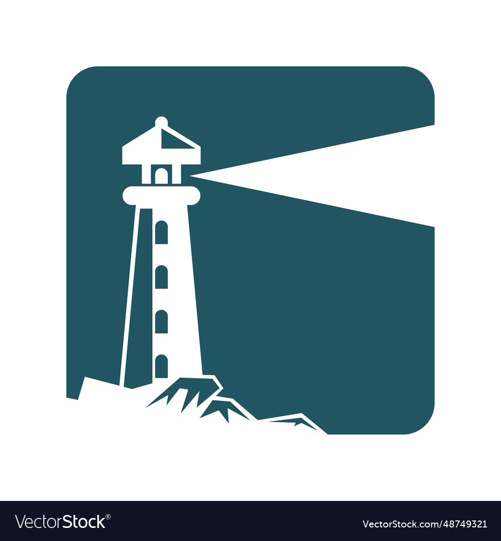 Lighthouse logo icon design Royalty Free Vector Image