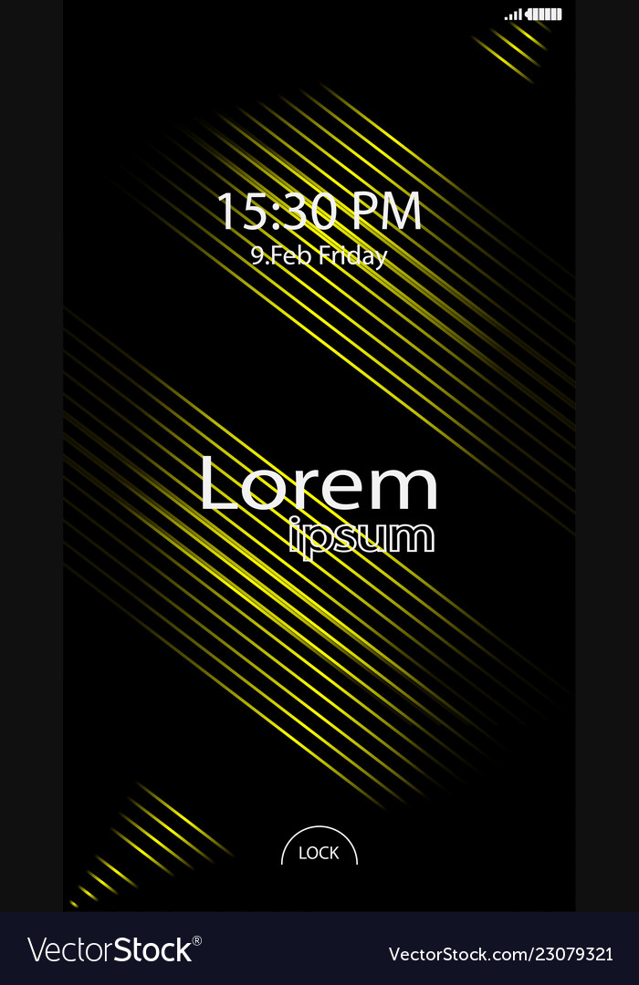 Modern lock screen for mobile apps mobile Vector Image