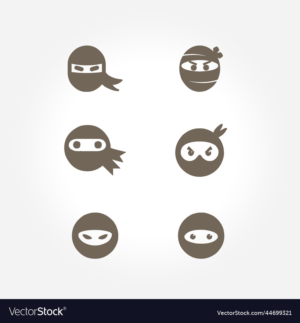 Ninja logo design Royalty Free Vector Image - VectorStock