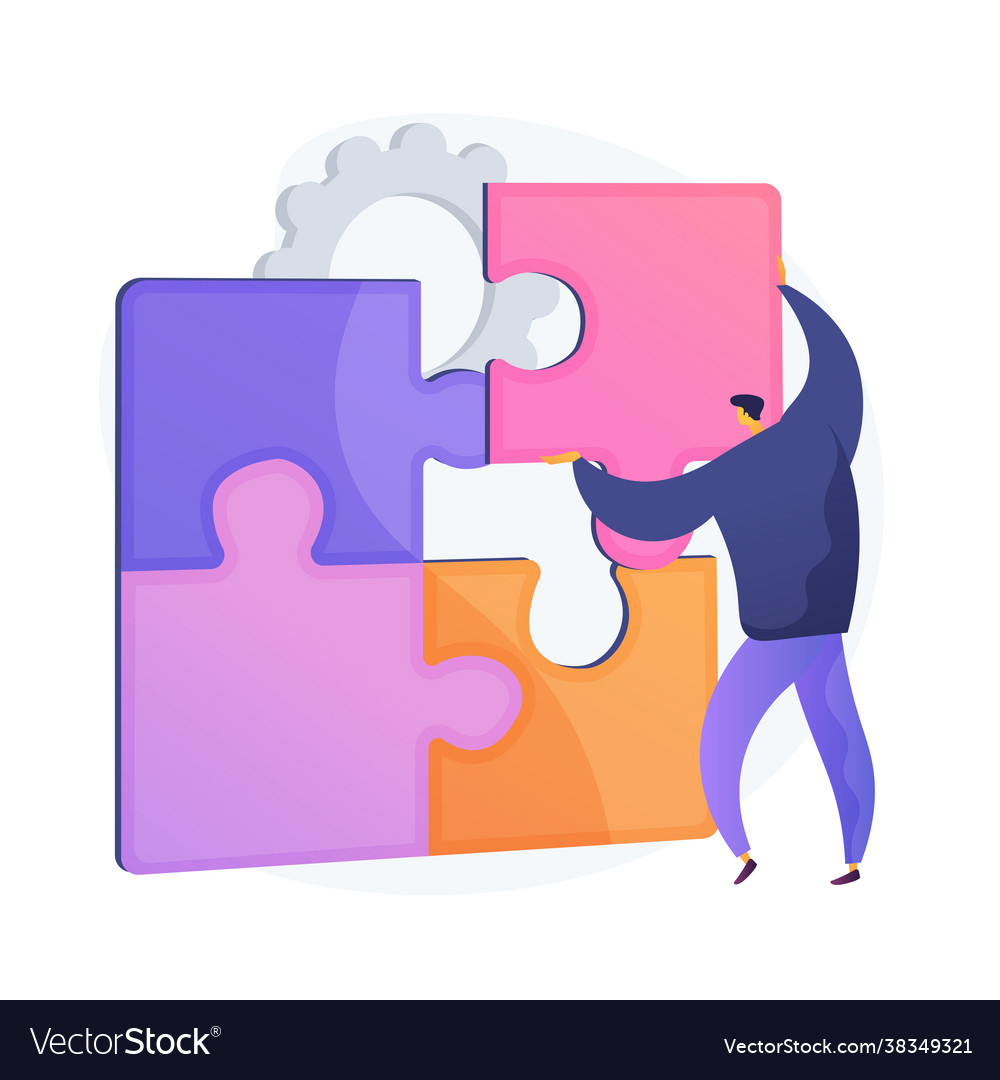 Solution searching concept metaphor Royalty Free Vector