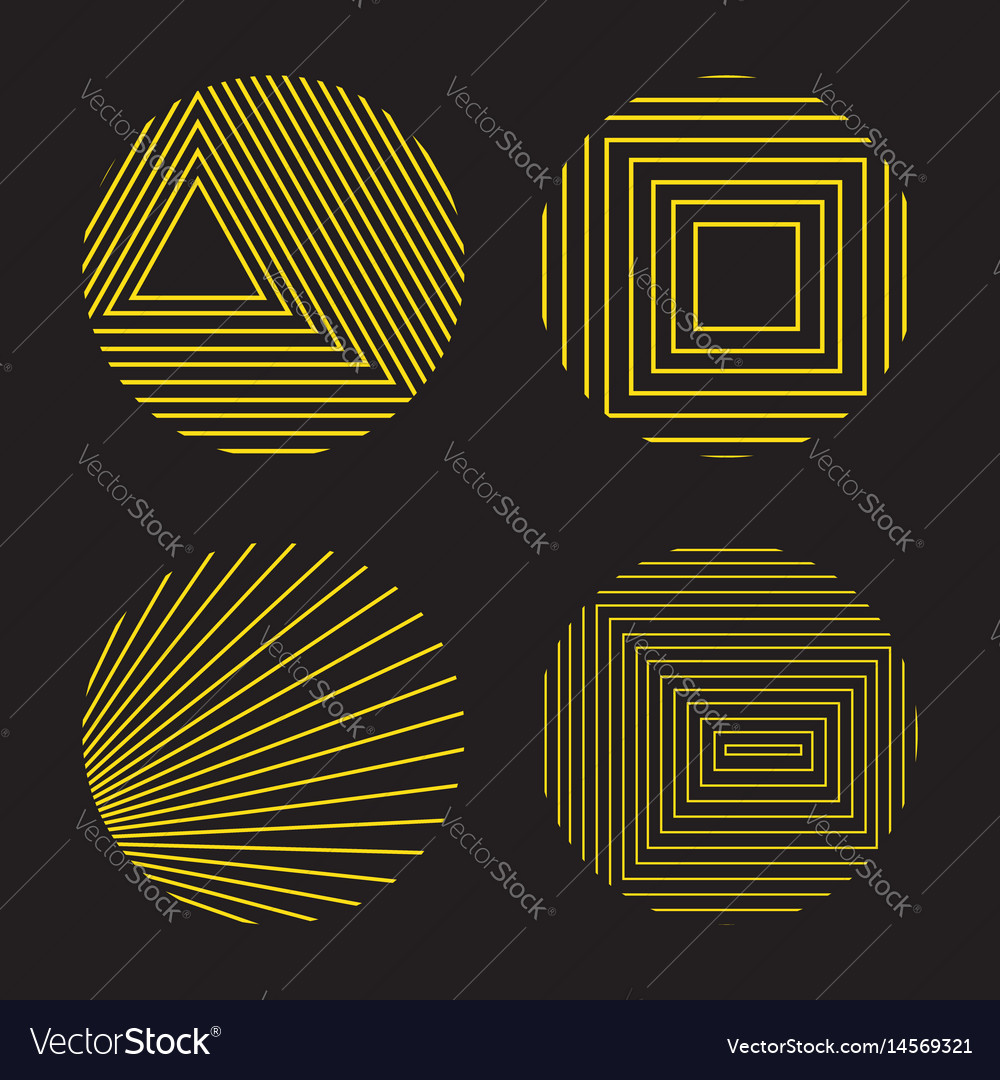 Spirograph style decorative design elements Vector Image