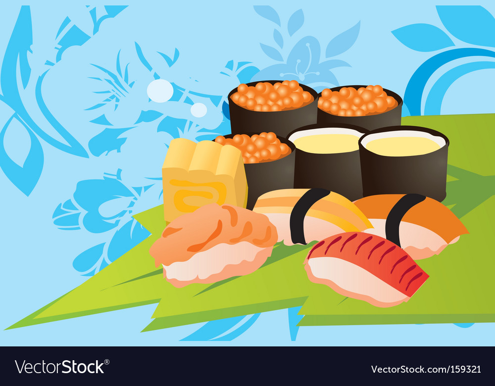 Sushi Royalty Free Vector Image - VectorStock