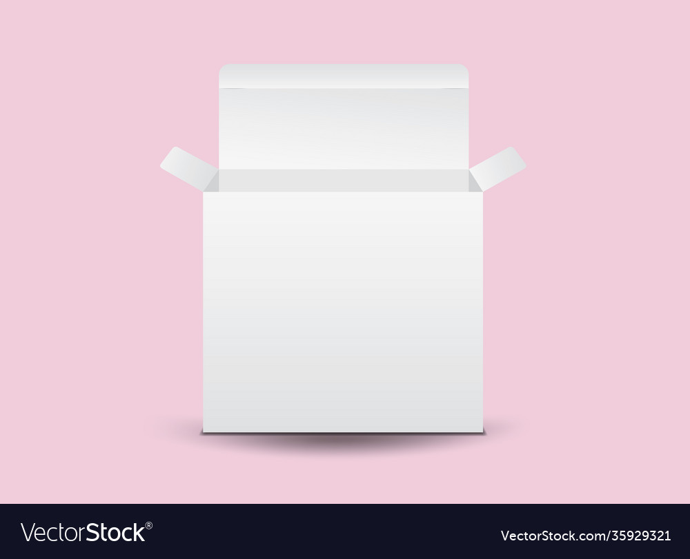 White package box -package design-3d Royalty Free Vector