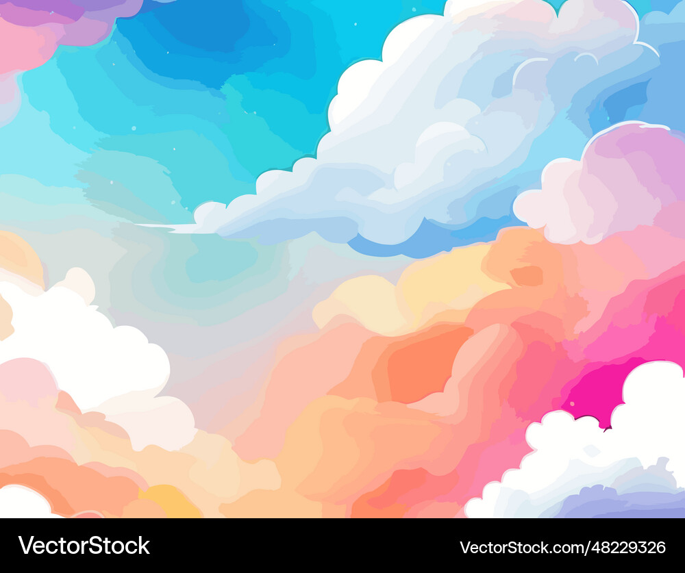 Abstract sky cartoon style art background Vector Image