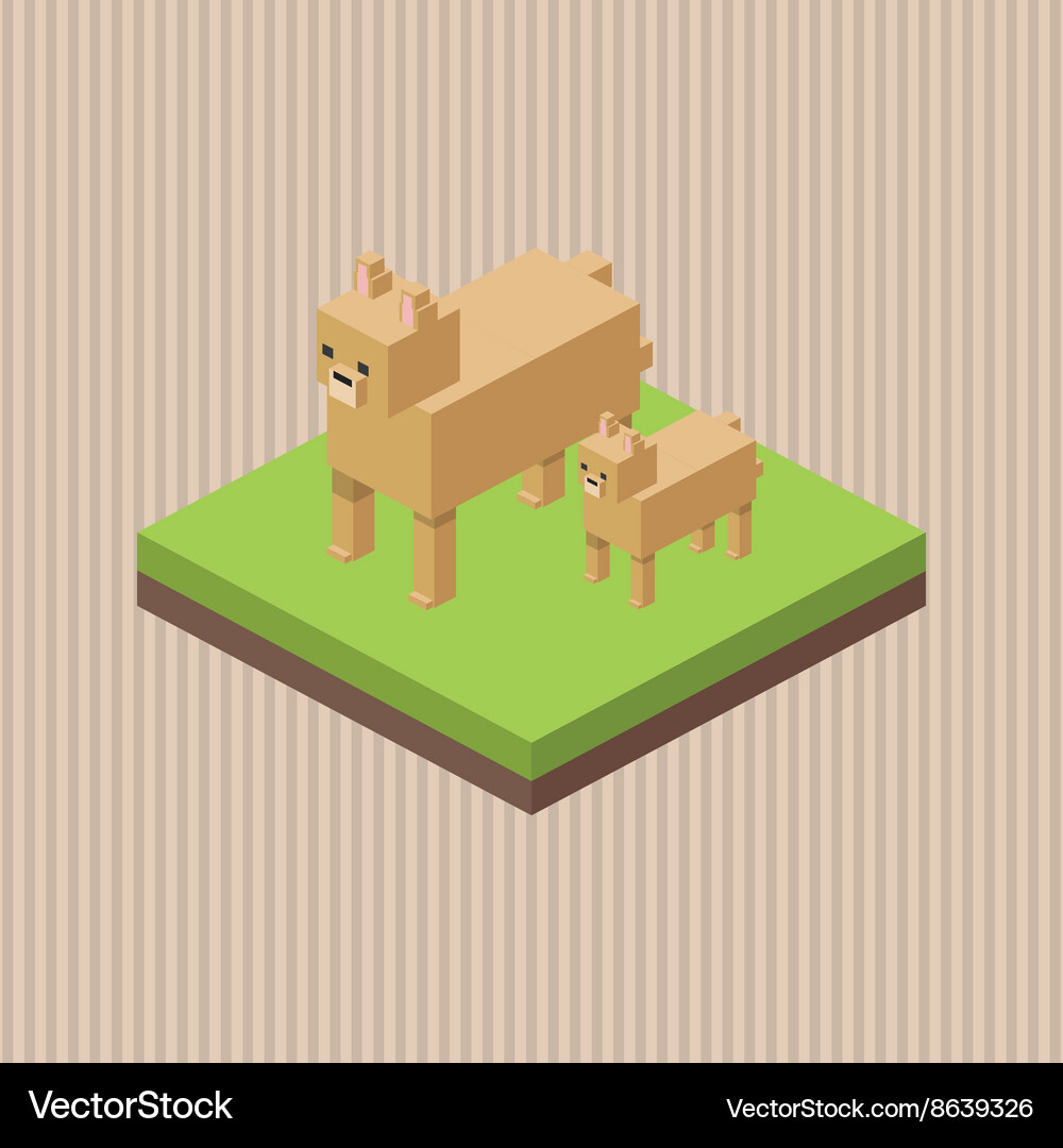 Animal design isometric icon nature concept Vector Image