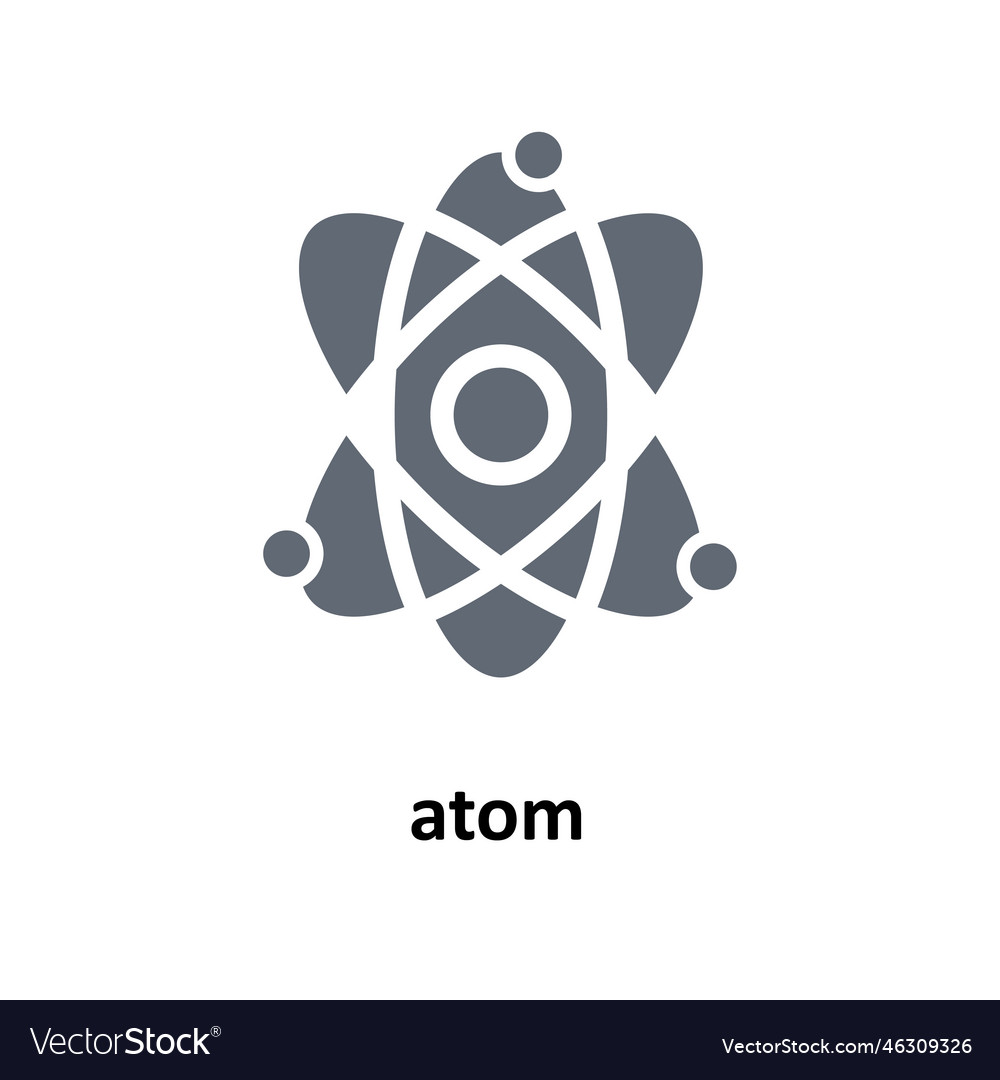 Atom solid icons simple stock Royalty Free Vector Image