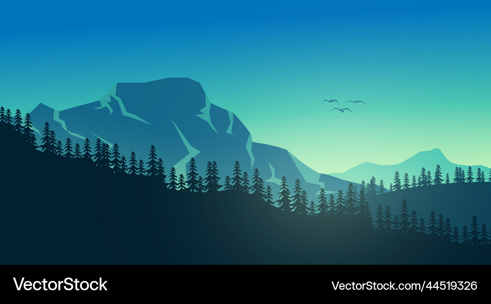 Beautiful nature landscape scenery mountain Vector Image