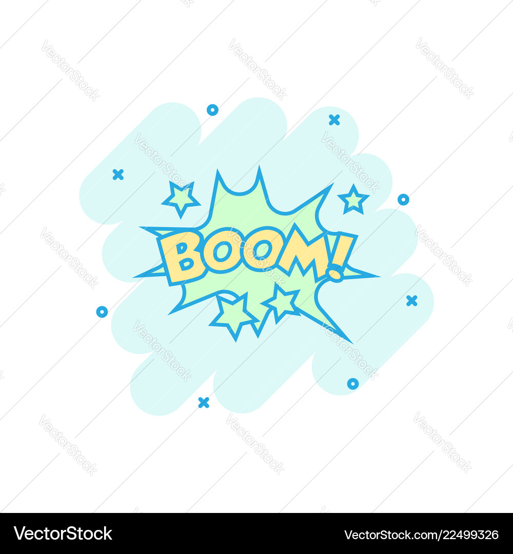 Cartoon boom comic sound effects icon Royalty Free Vector