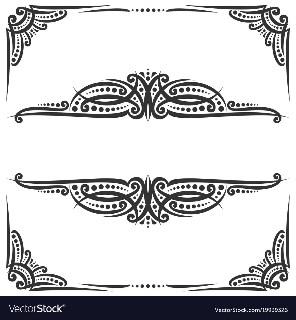 Decorative black frames Royalty Free Vector Image