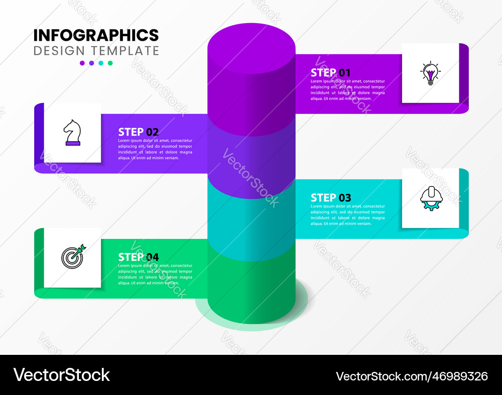 Infographic template with icons and 4 options Vector Image
