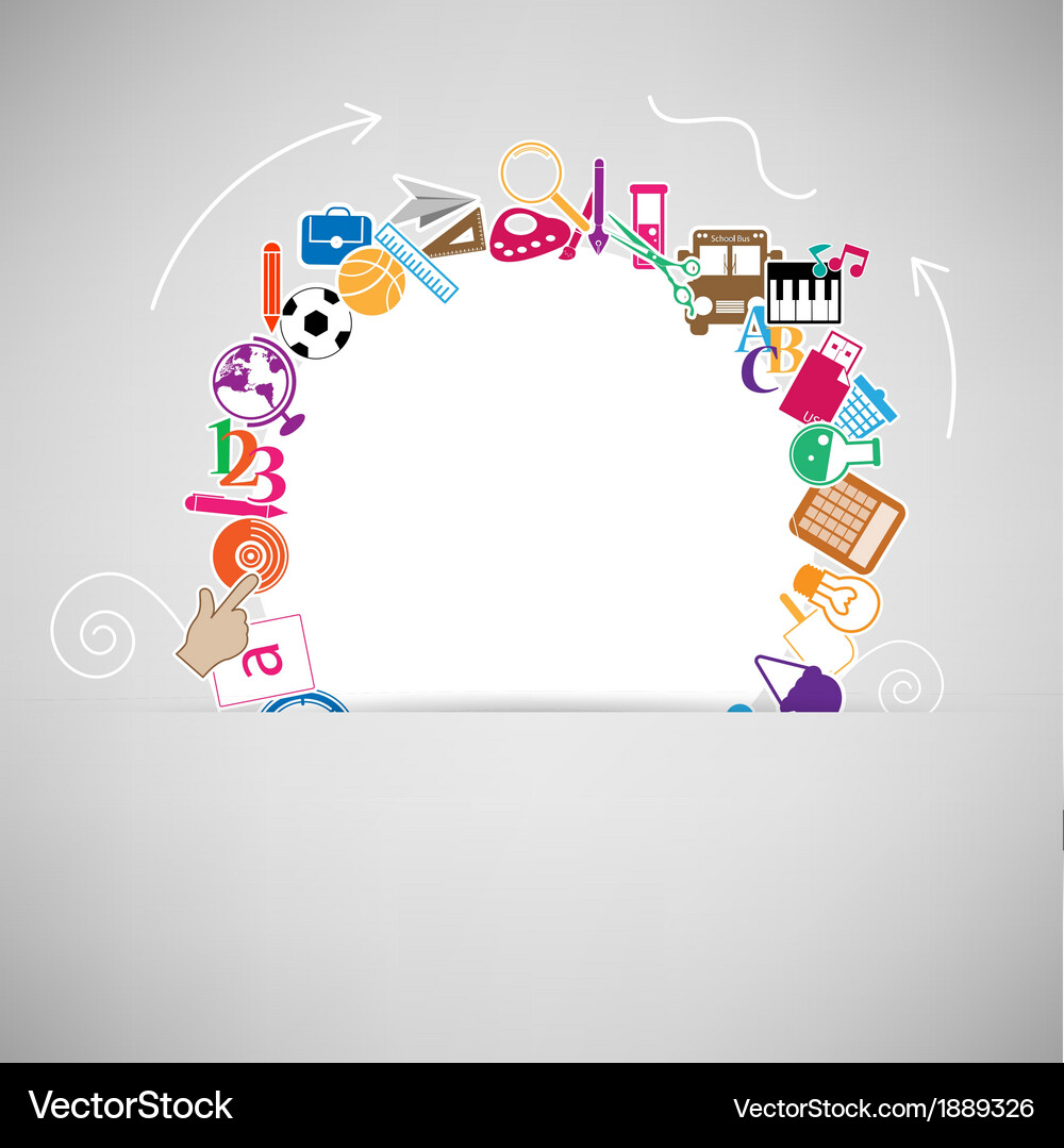 Kids Education Seamless Background Royalty Free Vector Image